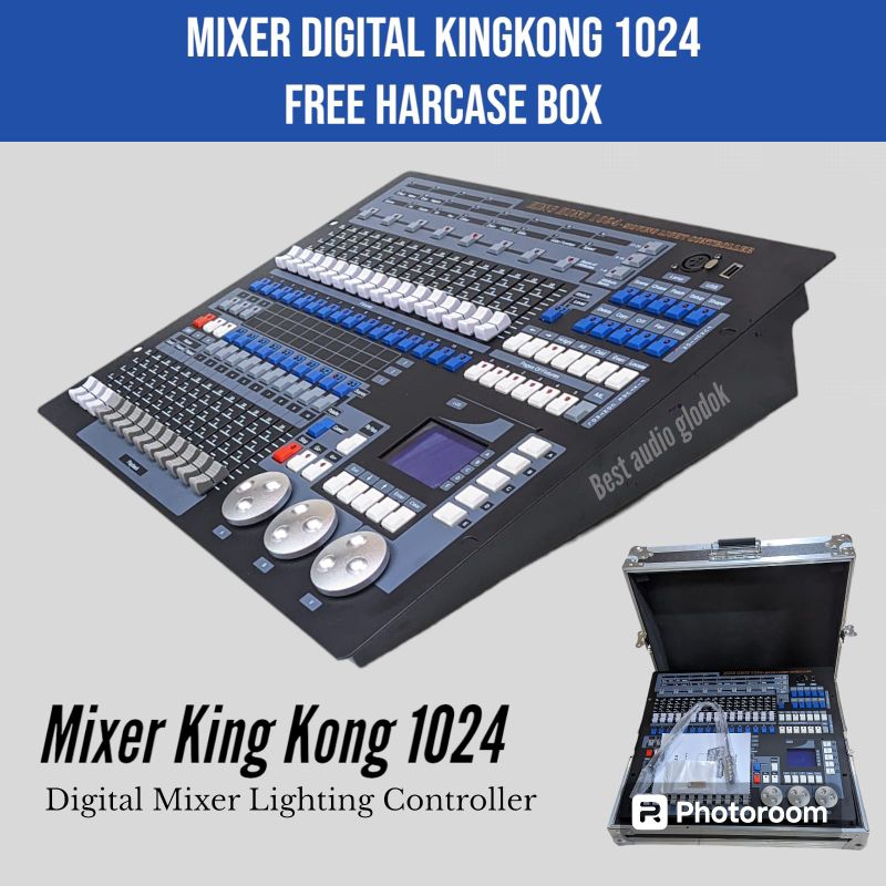 Jual Mixer Kingkong 1024 Digital Lighting Controller Free Harcase Box ...