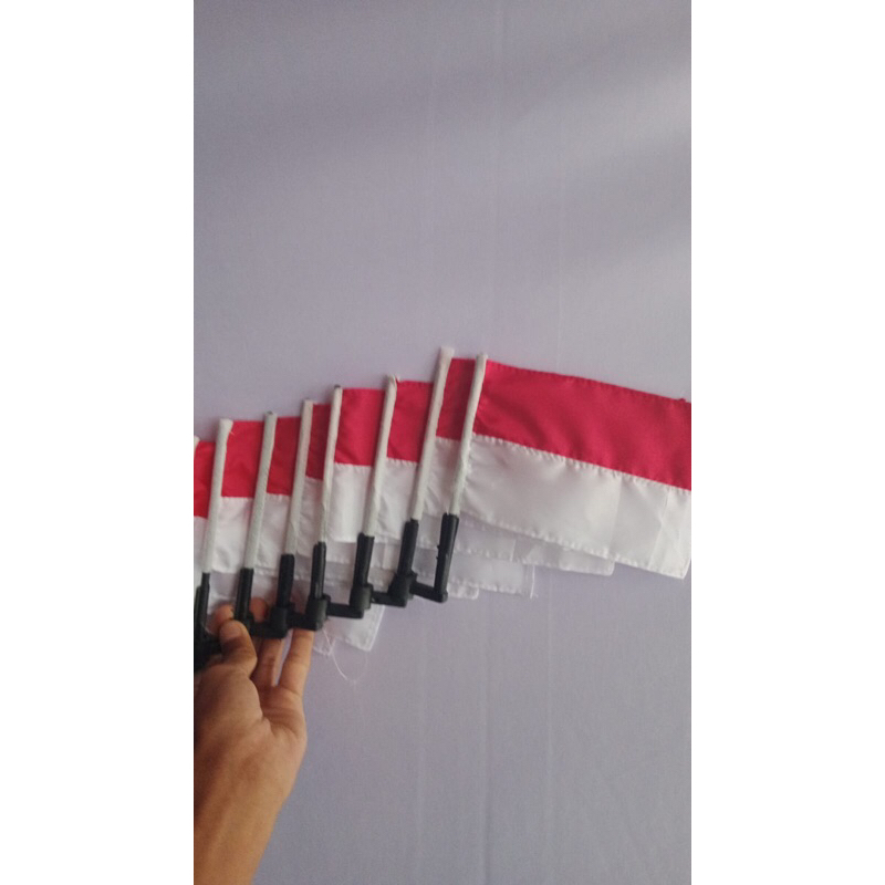 Jual bendera spion motor merah putih/bendera buat di motor tempelin di ...