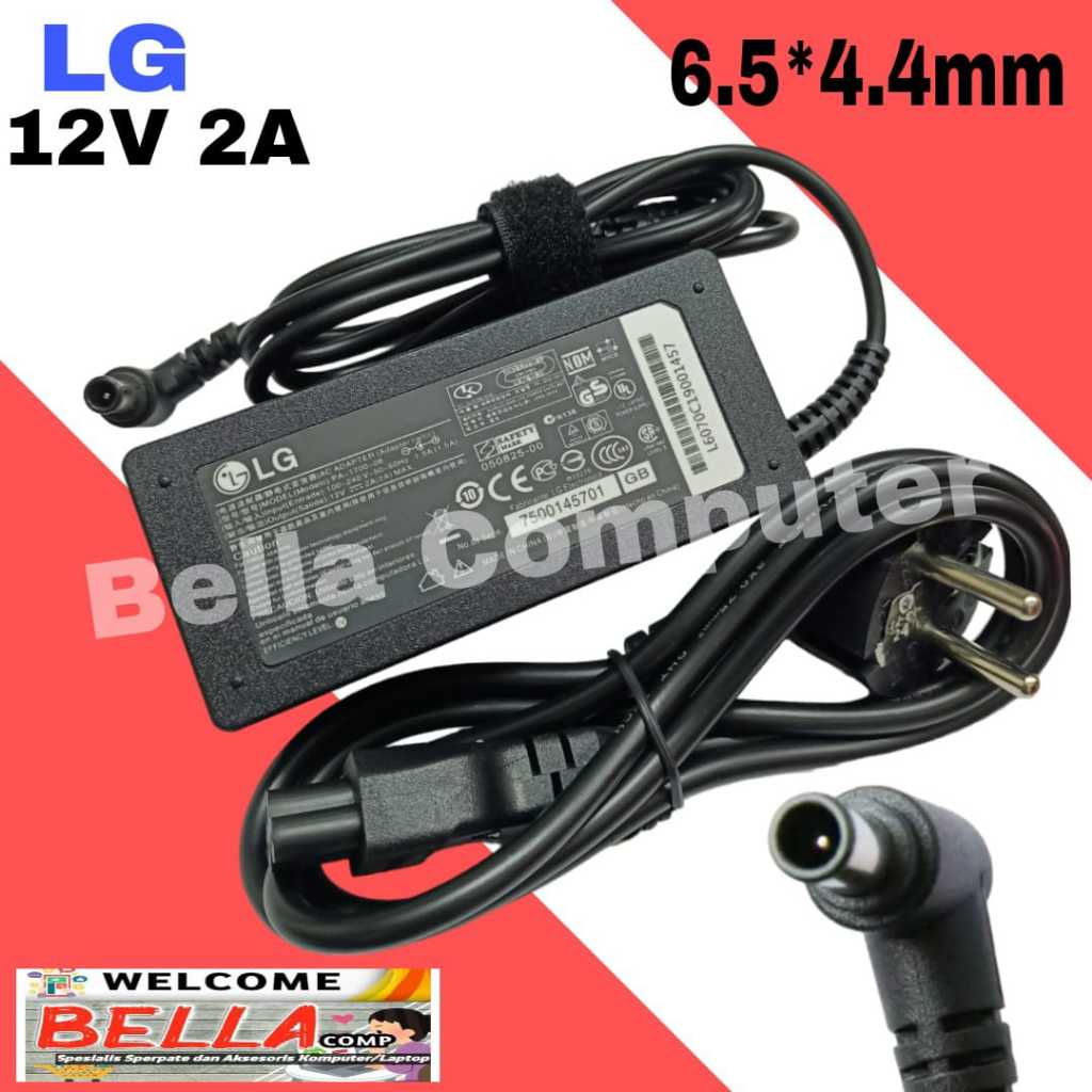 Jual ADAPTOR CASAN TV LG MONITOR LED LCD 12V 2A 24W PLUS KABEL POWER ...