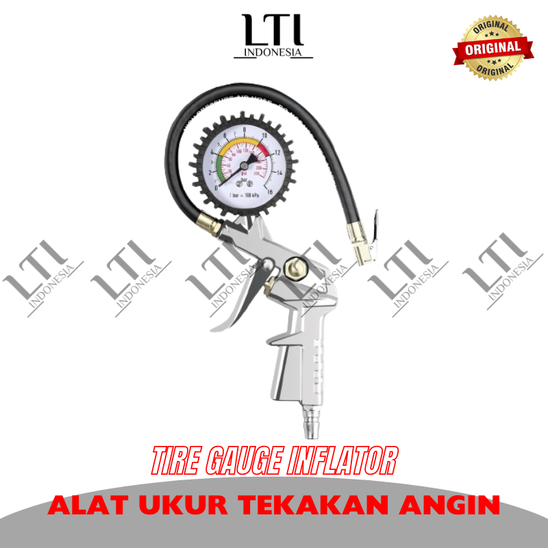 Jual Alat ukur isi tekanan angin 3 in 1 semprotan angin kompresor Tire Pressure Gauge Inflator ...