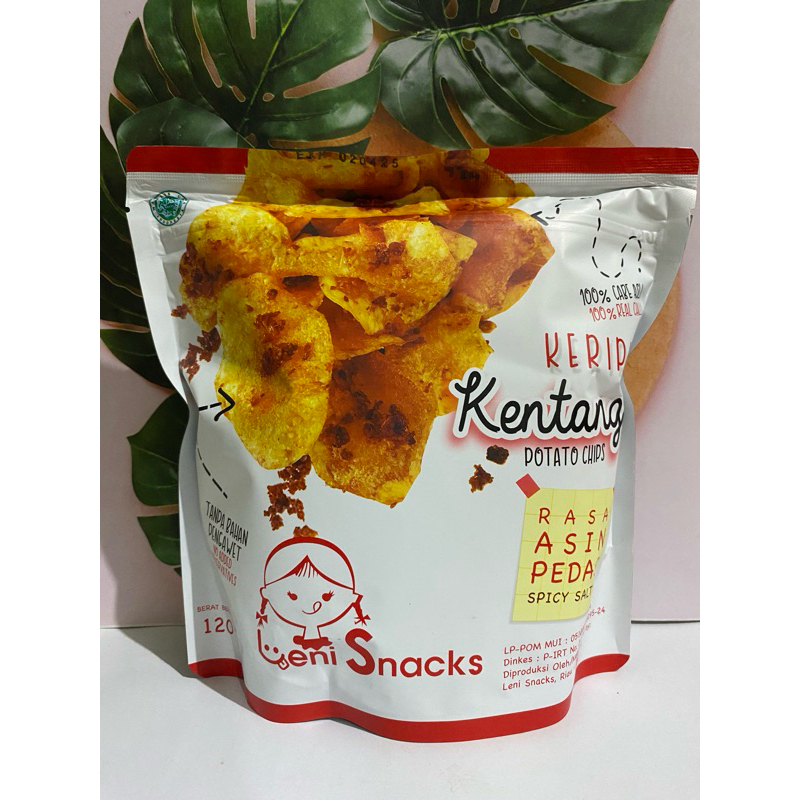 Jual leni snack keripik kentang original manis asin pedas 120gr | Shopee Indonesia