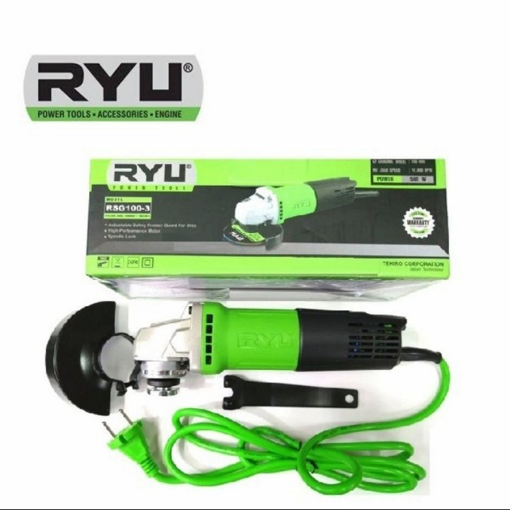 Jual RYU RSG 100 3 Mesin gerinda tangan 4" RSG100 3 angle grinde | Shopee Indonesia