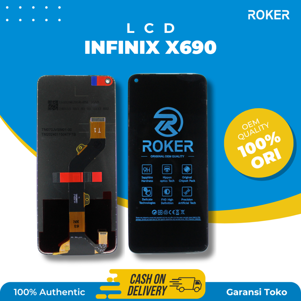 Jual ROKER LCD TOUCHSCREEN INFINIX X690 NOTE 7 FULLSET BY ROKER ...