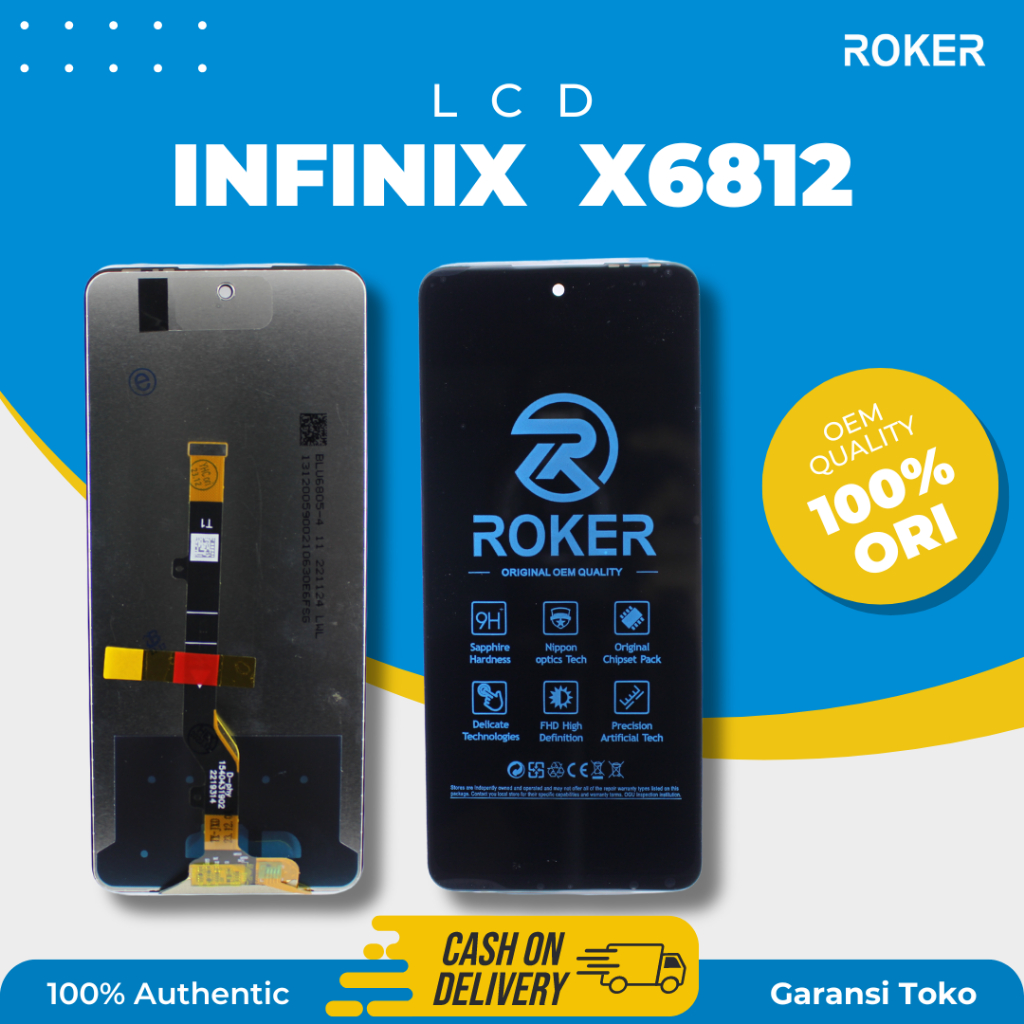 Jual ROKER LCD TOUCHSCREEN INFINIX 6812B / HOT 11S NFC / X6812 / HOT ...
