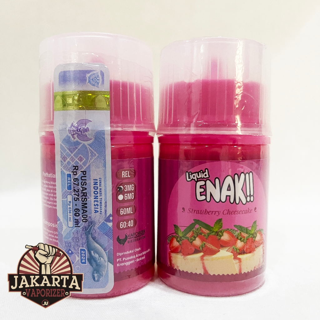 Jual LIQUID CAP ENAK STRAWBERRY CHEESECAKE 60ML 3MG 6MG BY VJ | Shopee ...
