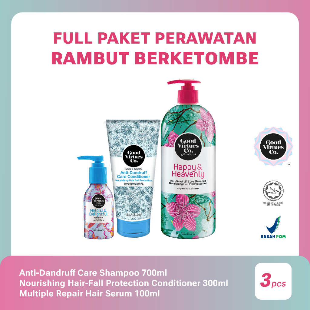 Jual Good Virtues Co. - Paket Perawatan Rambut Ketombe | Shopee Indonesia