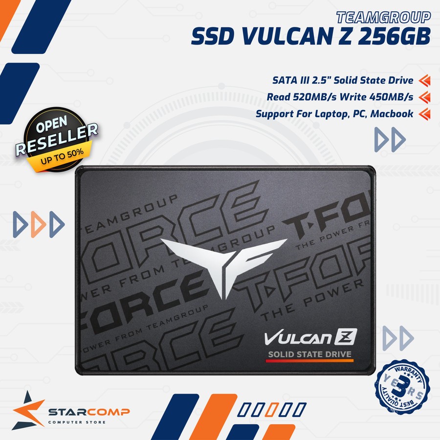 Jual Team T-Force Vulcan Z 256GB SSD SATA III 2.5" Solid State Drive | Shopee Indonesia
