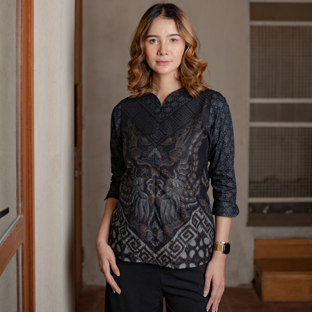 Jual Hadinata Batik Wanita Superfine Blouse Arshi Amartya | Shopee ...