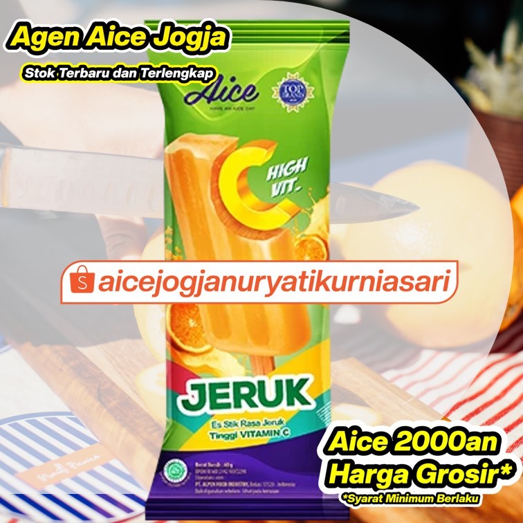 Jual Es Krim Aice Jeruk isi 50/ Ice Cream Aice Jeruk 1dus 2000an ...