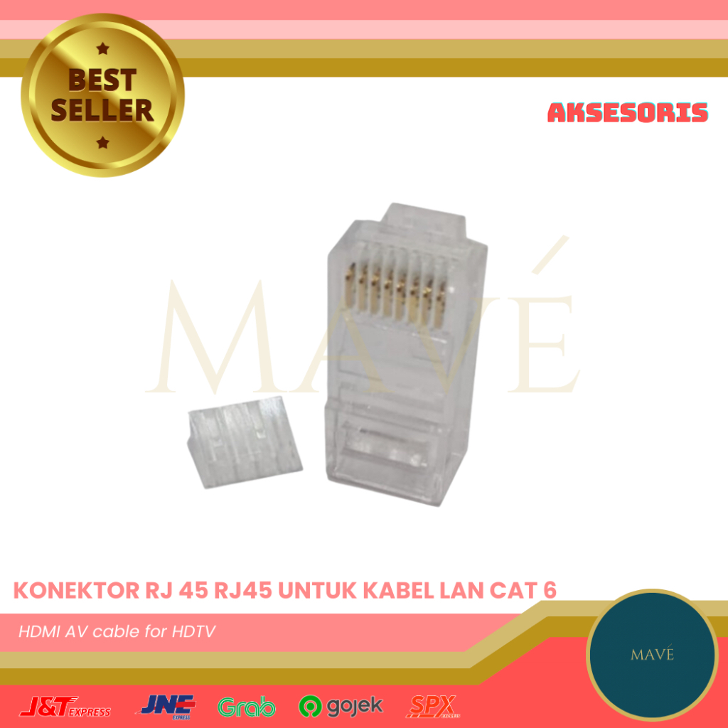 Jual Konektor RJ 45 RJ45 Untuk Kabel LAN Cat 6 | Shopee Indonesia