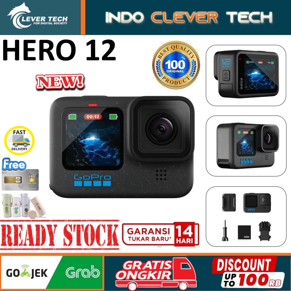 Jual GoPro HERO 12 Black Action Kamera | Shopee Indonesia