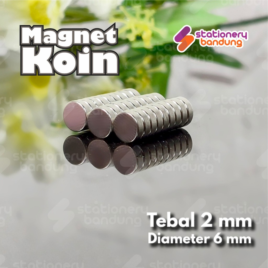 Jual Magnet Magnit Besi Berani Neodymium Ukuran 6 mm Besar Kecil Strong ...