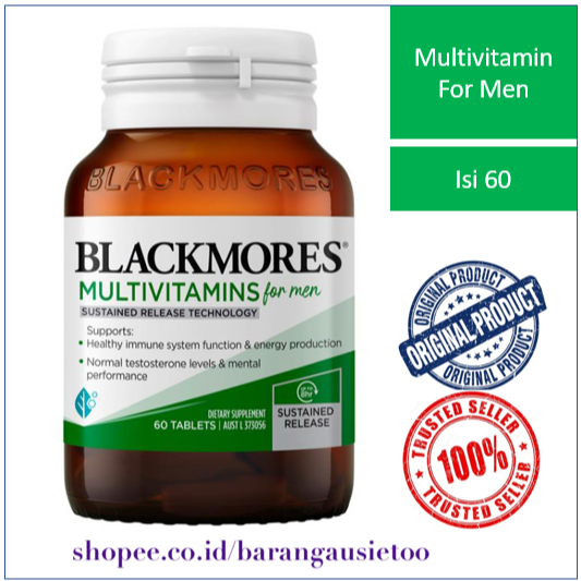Jual Blackmores Multivitamins for Men Sustained Release Minerals - 60 Tablets | Shopee Indonesia