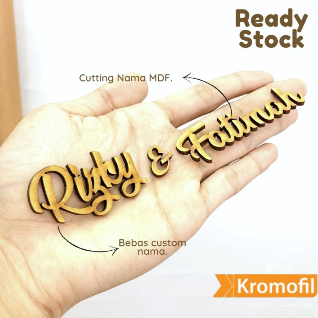 Jual NAMA Kayu MDF & MULTIPLEX Custom dekorasi Mahar Laser Cutting ...