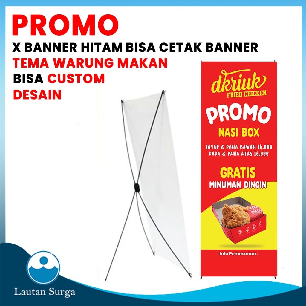 Jual (PAKET STAND X BANNER HITAM ) Cetak Standing Banner / Spanduk ...