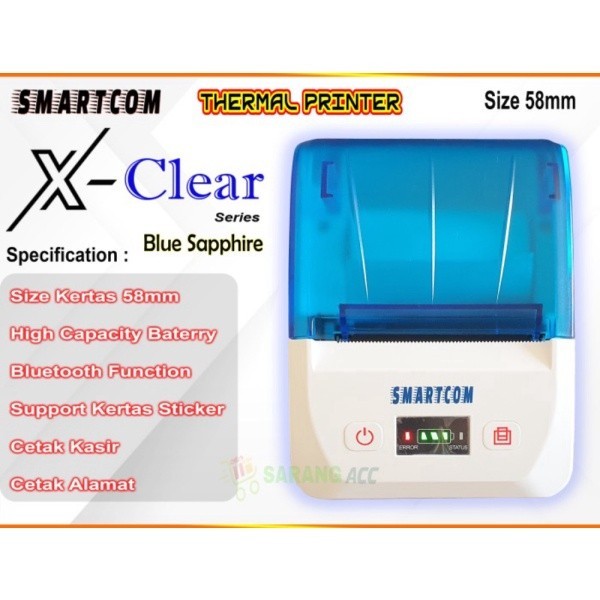 Jual SMARTCOM - Mini Printer Thermal Bluetooth X-Clear 58mm Printer Struk PPOB Alamat | Shopee ...