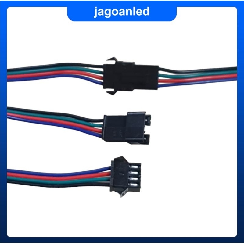 Jual Kabel JST 4 pin socket DC male female konektor LED strip RGB ...