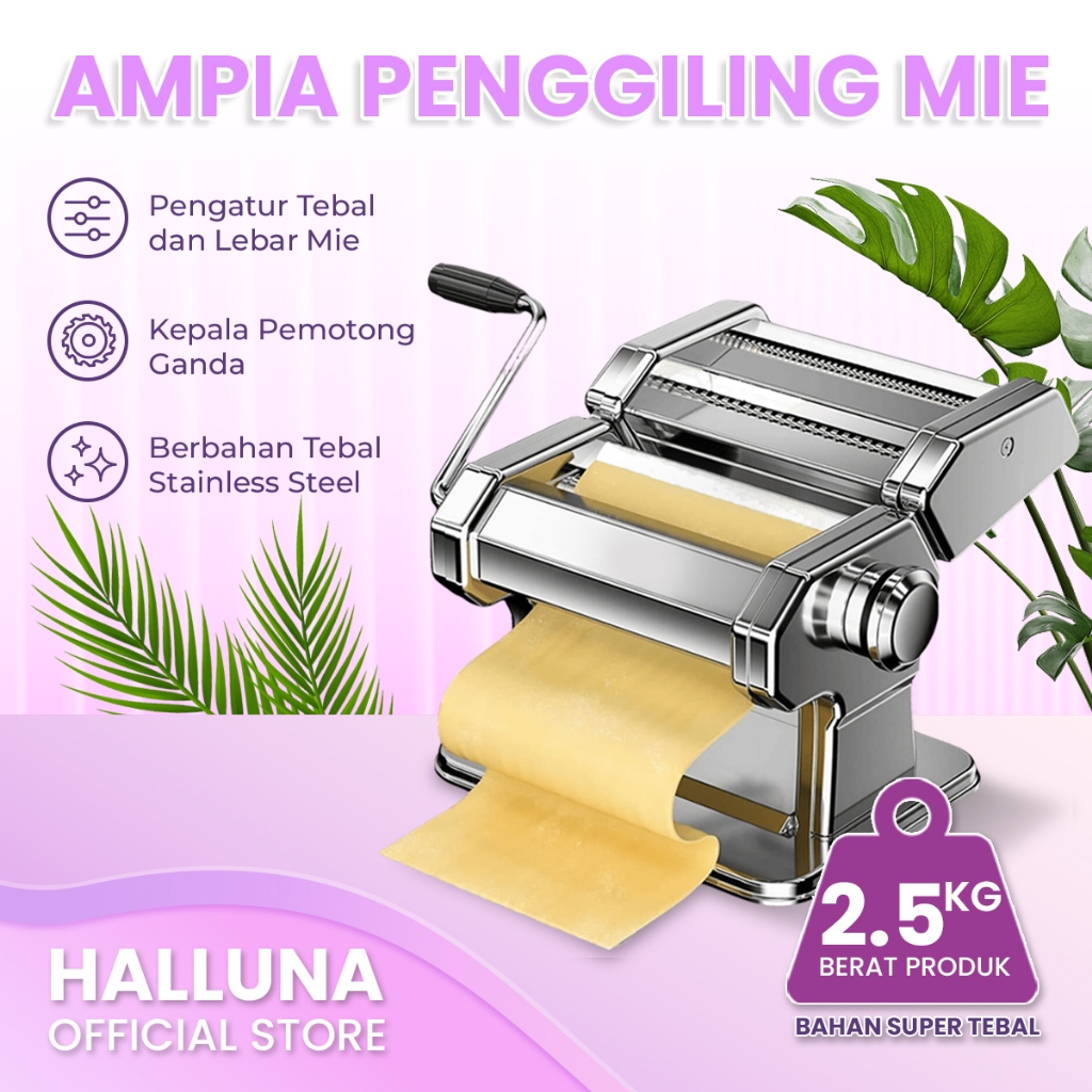 Jual Alat Pembuat Mie / Pasta Maker / Gilingan Mie Atlas 150 Stainless Stell High Quality ...