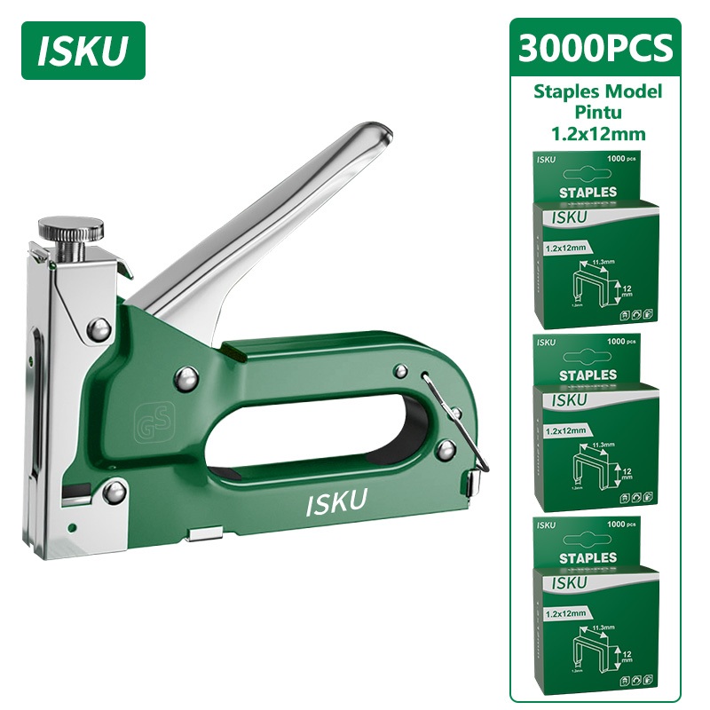 Jual ISKU Isi Staples tembak jok motor/Stapler tembak kayu gun paku ...
