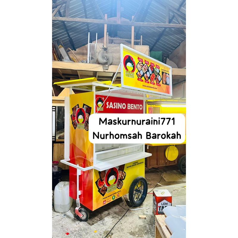 Jual gerobak kontainer murah, gerobak somay , gerobak dimsum | Shopee ...