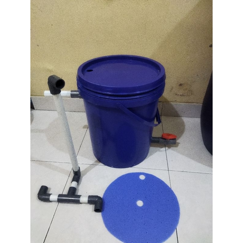 Jual ember bio filter kolam ikan koi nila lele lobster warna biru ...