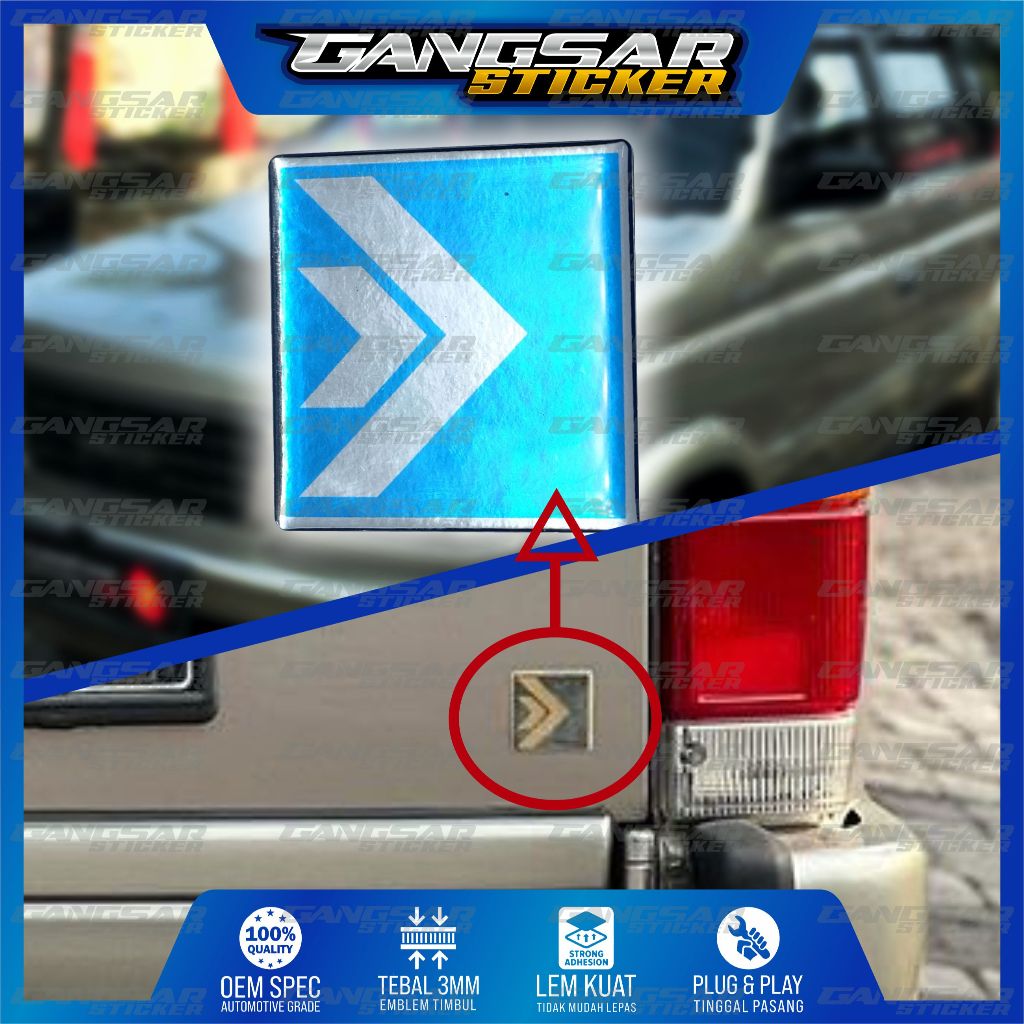 Jual Emblem Panah Biru isuzu panther / emblem panah biru panther ...
