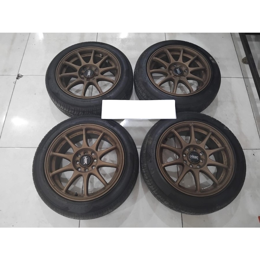 Jual Velg mobil bekas hsr indy ring 16 baut 4x100/114 plus ban seken 195 55 | Shopee Indonesia