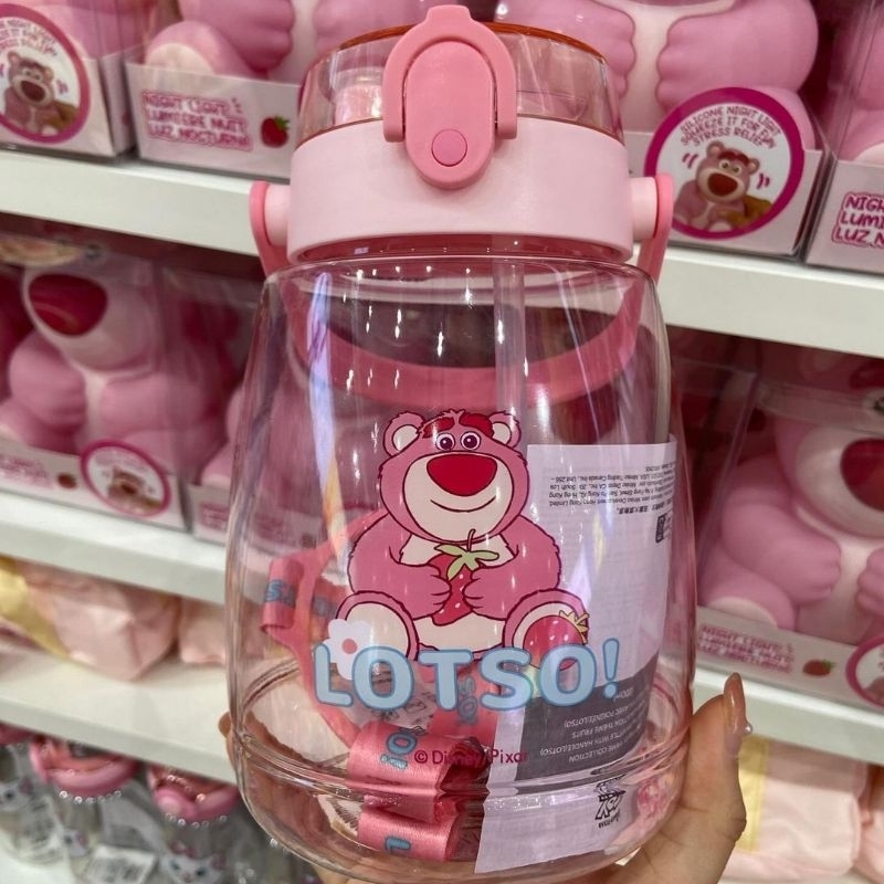 Jual Official BALI MINISO x Lotso Botol Minum Dengan Sedotan Tumbler ...