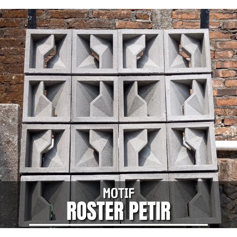 Jual Roster Beton Minimalis Terbuat Dari Cor Motif Petir Ukuran 20x20 ...