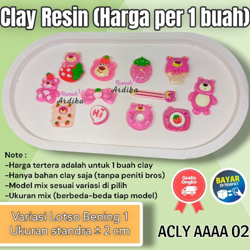 Jual Clay resin aneka model bahan clay ACLY_AAAA01 [harga per 1 clay ...