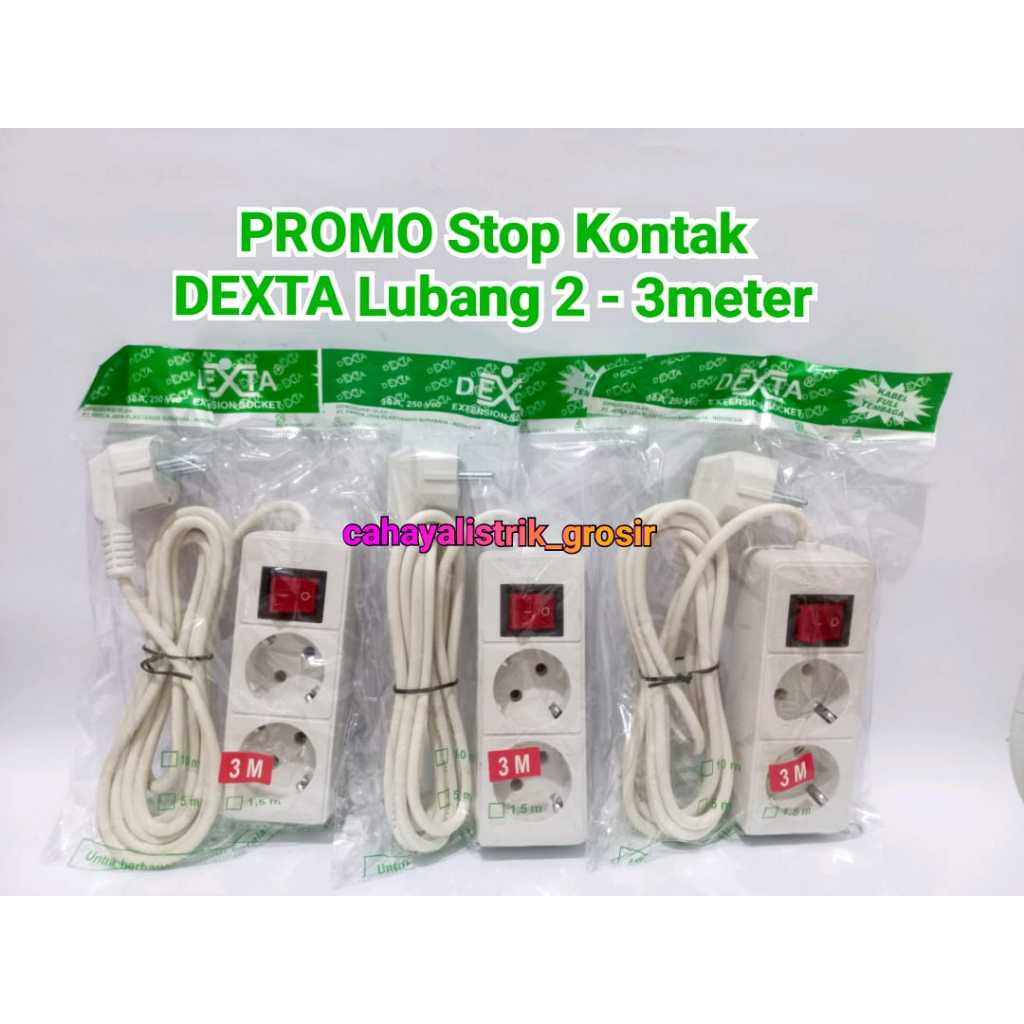 Jual DEXTA Hijau Terminal Stop Kontak+Kabel Dexta Arde Hijau Lbg 2 - 3meter Kabel Full Tembaga ...