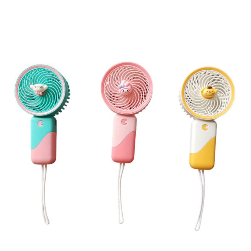 Jual ( 3 Model ) Kipas Angin Mini Genggam Karakter Stand Hp Handphone ...
