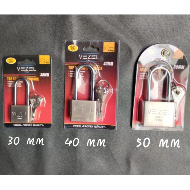 Jual Vezel Gembok nekel leher panjang 30/40/50 mm Gembok 30 L 40 L 50 L ...