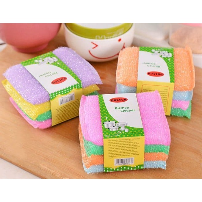 Jual Spons Cuci Piring Warna Warni Sponge Sabut Jaring Alat Dishwashing ...