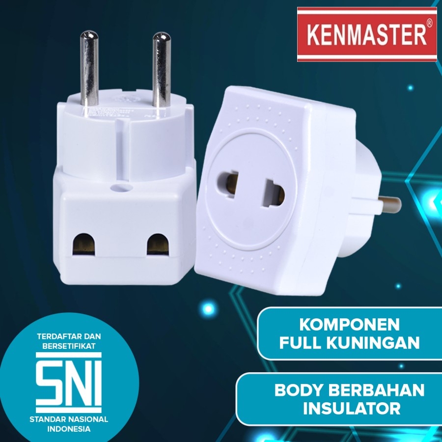 Jual Kenmaster Steker T 3 Lubang / Plug Adaptor L009 | Shopee Indonesia