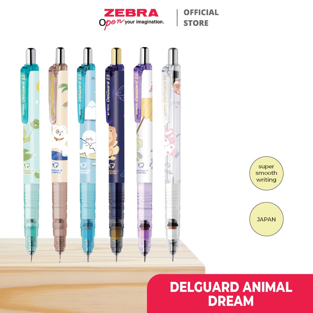 Jual ZEBRA Delguard Animal Series Pensil Mekanik 0.5mm Mechanical ...