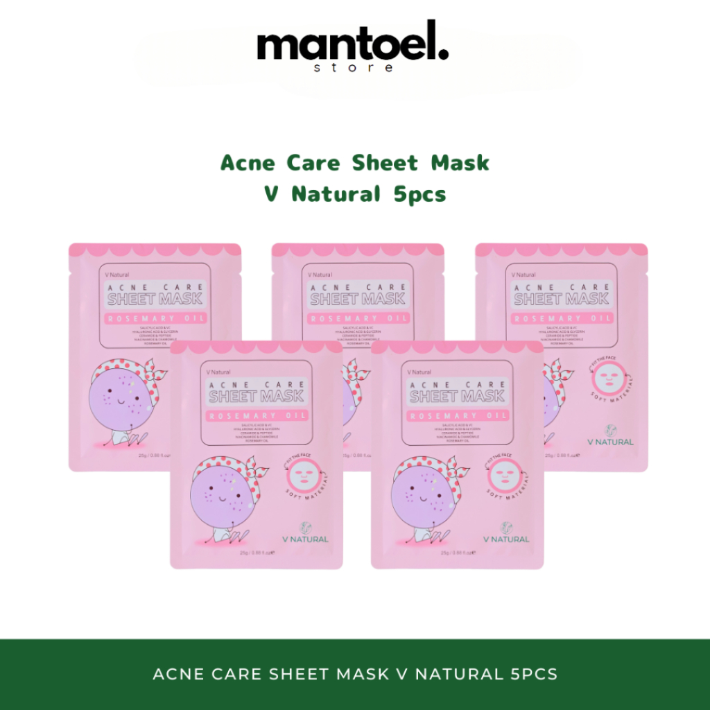 Jual V Natural Acne Care Sheetmask 5 pcs | Shopee Indonesia