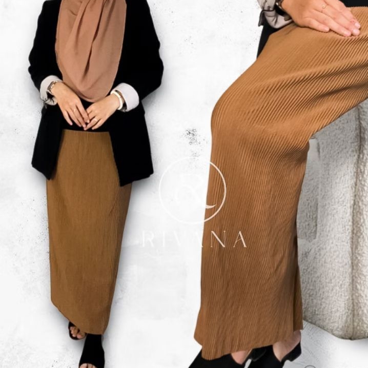 Jual ROK SPAN PLISKET LIDI POLOS/ YURE SKIRT PLEATS LIDI ROK SPAN/ ROK PREMIUM SPAN/ ROK LIDI ...