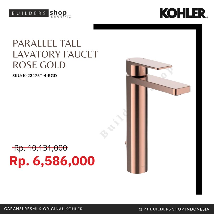 Jual KOHLER - PARALLEL TALL LAVATORY FAUCET K-23475T-4-RGD | Shopee ...