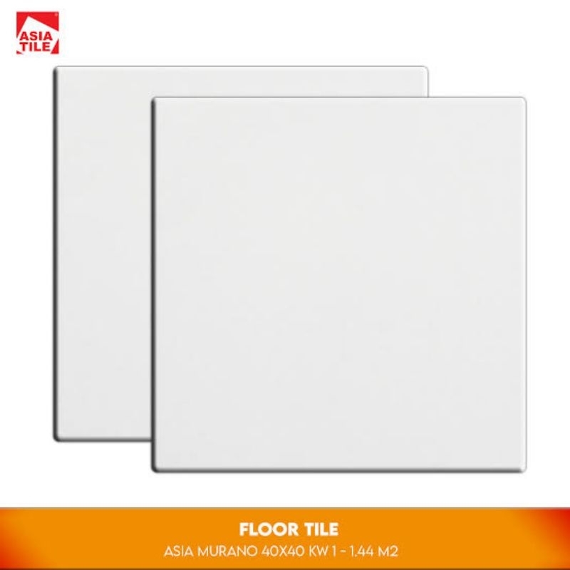 Jual keramik 40x40 glossy murano putih polos asia tile | Shopee Indonesia