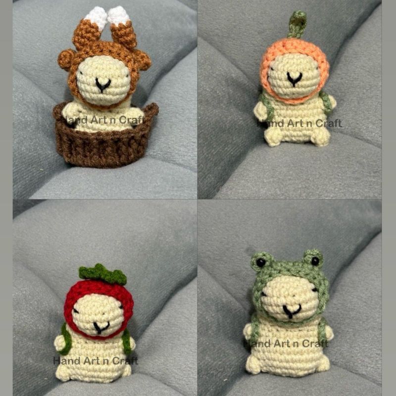 Jual [READY STOCK] Amigurumi Capybara Boneka Rajut Capybara Gantungan ...