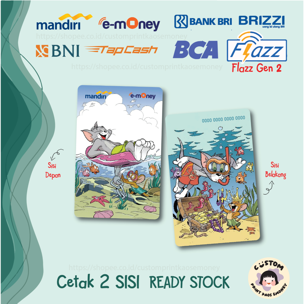 Jual KARTU E MONEY E TOLL ANIME KARTUN TOM AND JERRY CUTE TIKUS DAN ...