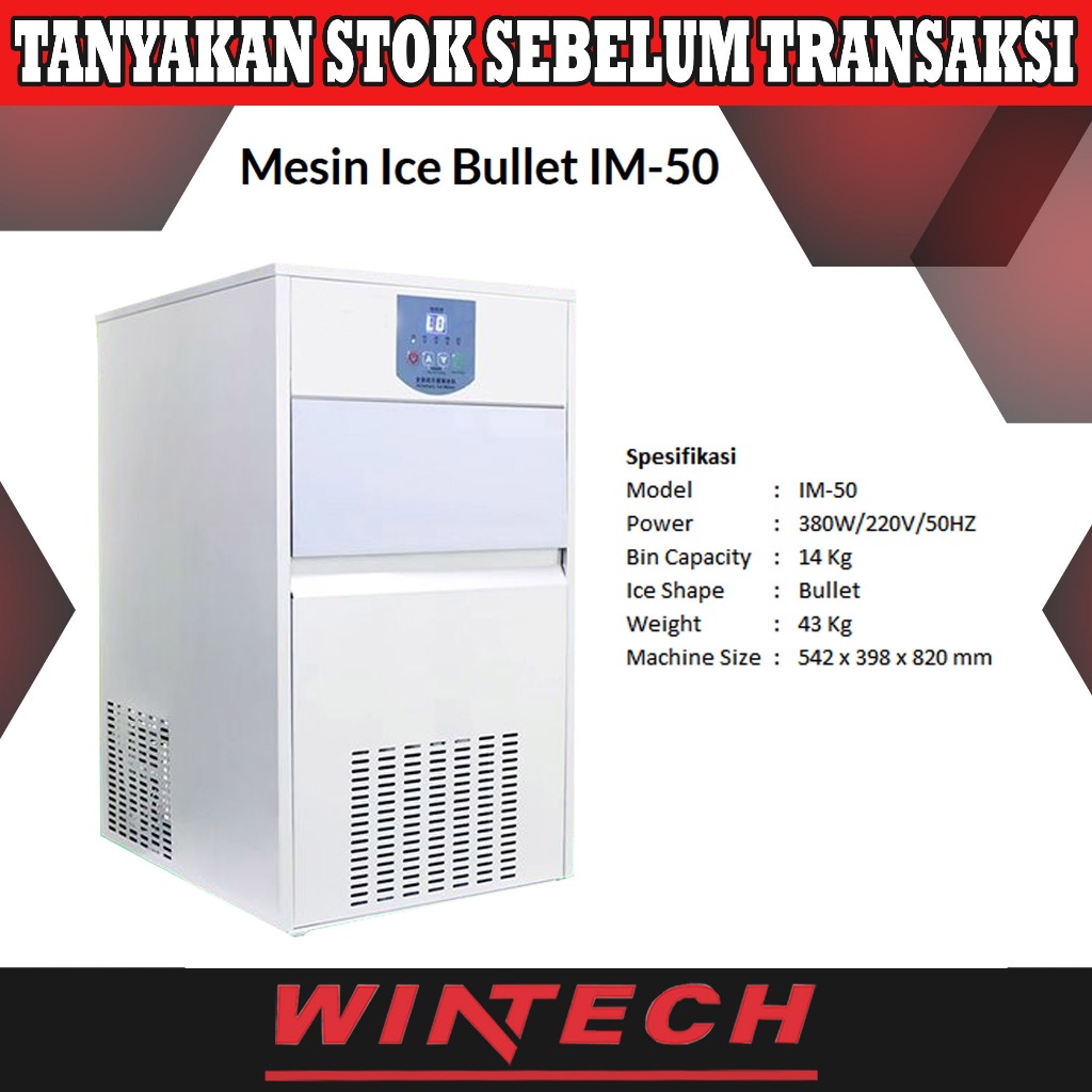 Jual Wirastar IM-50 Ice Cube Bullet Maker Machine - Mesin Pembuat Es ...