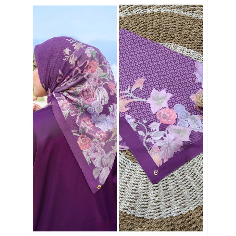 Jual Fara series hijab voal pin button Laser cut titik tiga | Shopee ...
