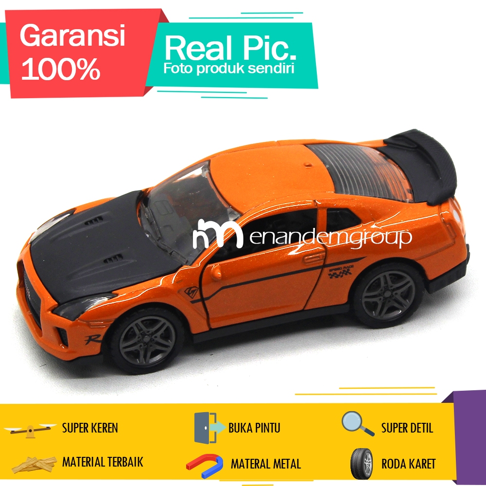 Jual Diecast Miniatur Mainan Mobil Balap Nissan GTR R34 Besi Metal ...