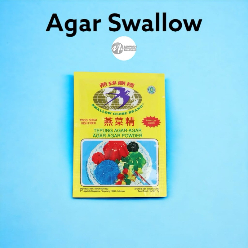 Jual Agar agar double swallow sun sachet 7 gram / Agar agar powder cap ...