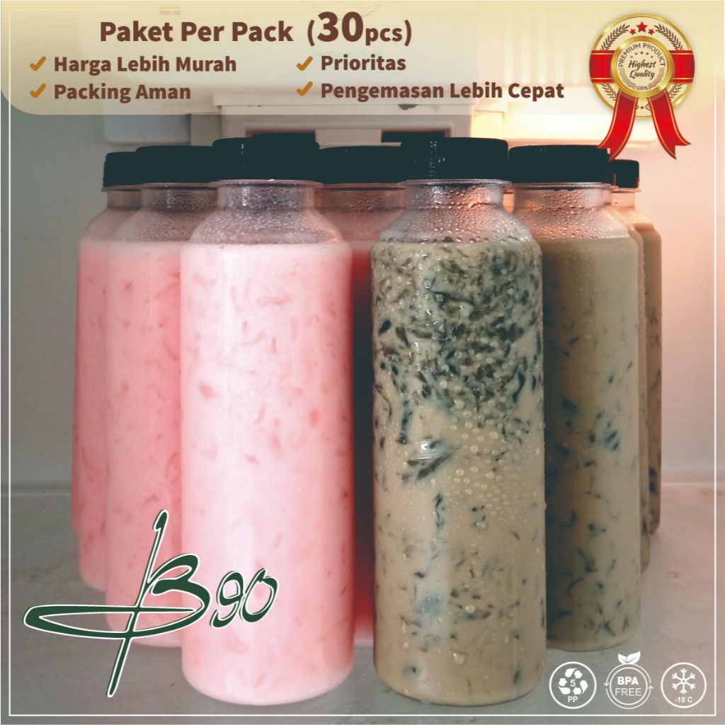 Jual Botol Almond 250 ml isi 30 pcs / Botol plastik minuman termurah ...