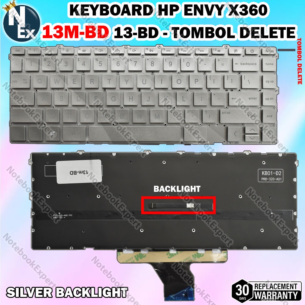 Jual KEYBOARD HP ENVY X360 13M-BD 13-BD SILVER BACKLIGHT - TOMBOL ...