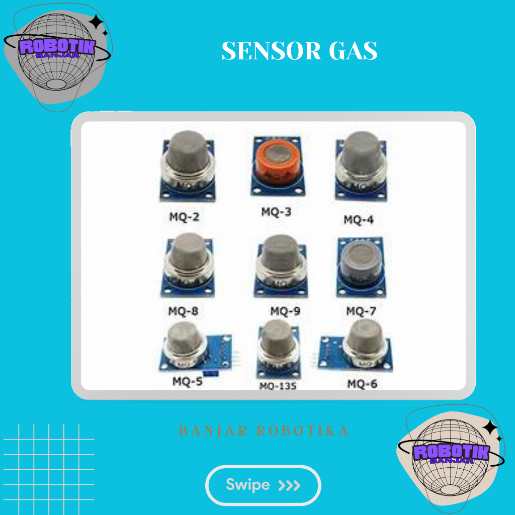 Jual GAS SENSOR MQ2 MQ3 MQ4 MQ5 MQ6 MQ7 MQ8 MQ9 MQ135 | Shopee Indonesia