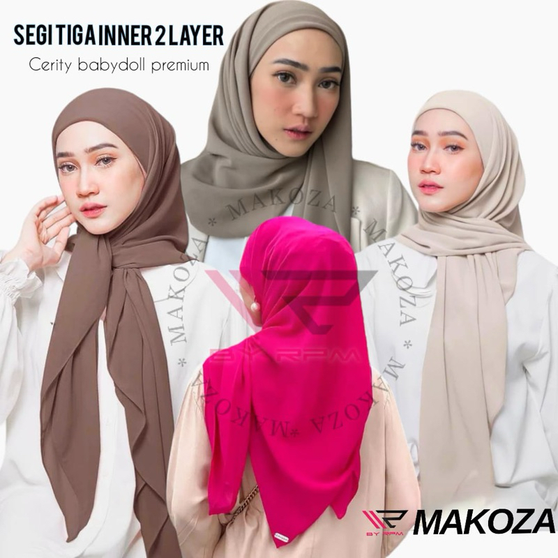 Jual 𝐌𝐀𝐊𝐎𝐙𝐀 - Hijab Segi Empat Instant Inner Premium | Segiempat Inner ...